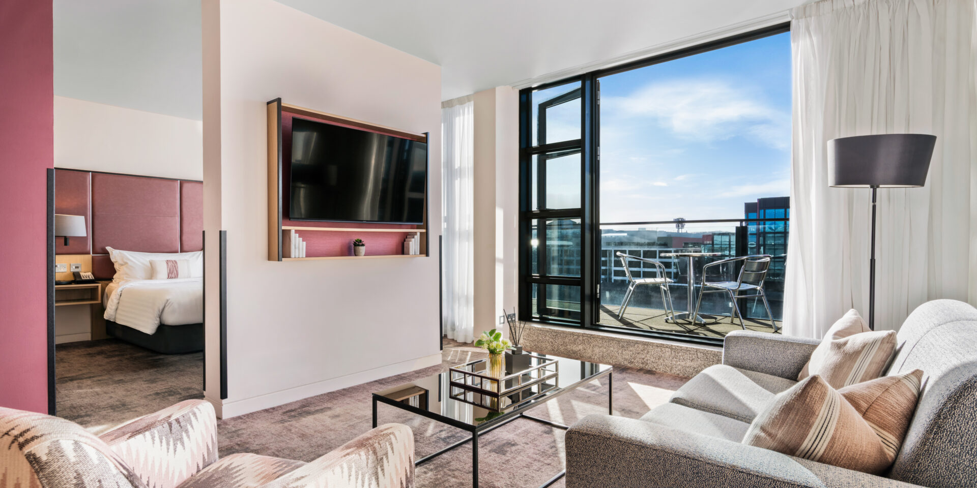 Junior Suite With River View & Balcony | Hotel Suites Dublin